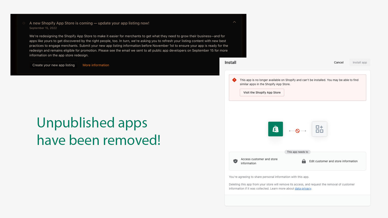 Shopify Unpublished Apps Have Been Removed! – expatify